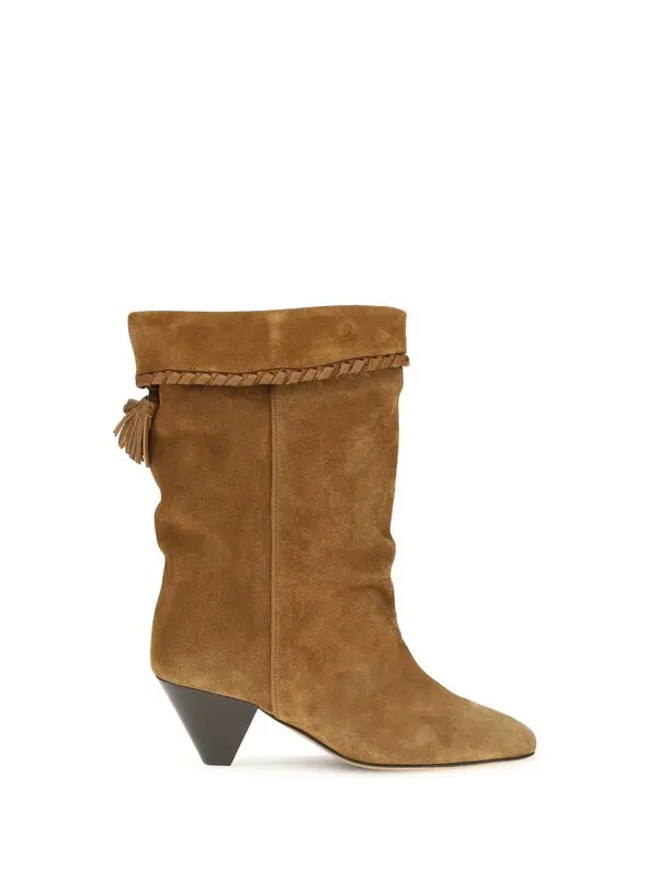 Isabel Marant Étoile Draped Suede Boots - Brown