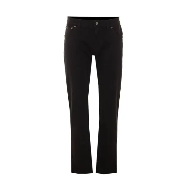 Dolce & Gabbana Gray Wash Slim-fit Stretch Jeans - Black