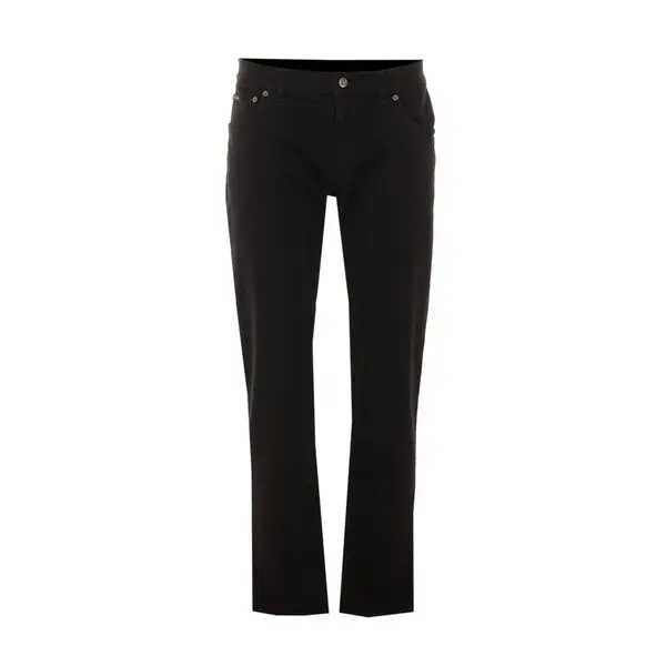 Dolce & Gabbana Gray Wash Slim-fit Stretch Jeans - Black
