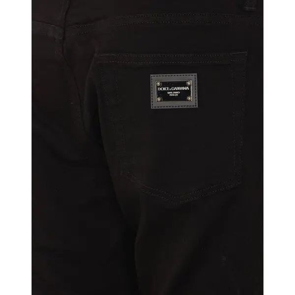 Dolce & Gabbana Slim-fit Stretch Denim Jeans - Black