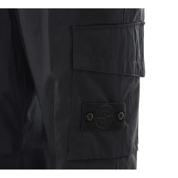 Stone Island Ghost Logo Cargo Trousers - Black
