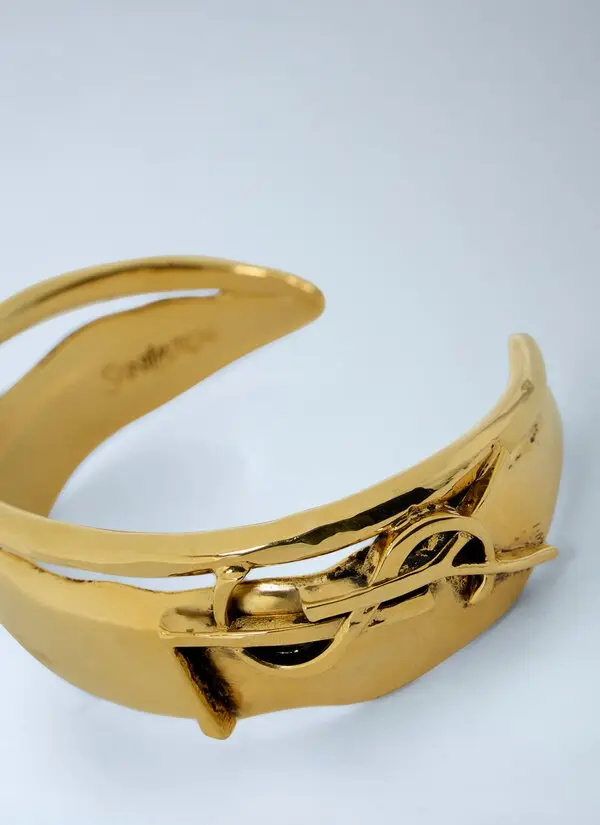 Saint Laurent Textured Metal Bangle