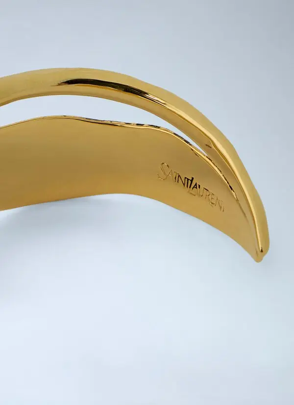 Saint Laurent Textured Metal Bangle