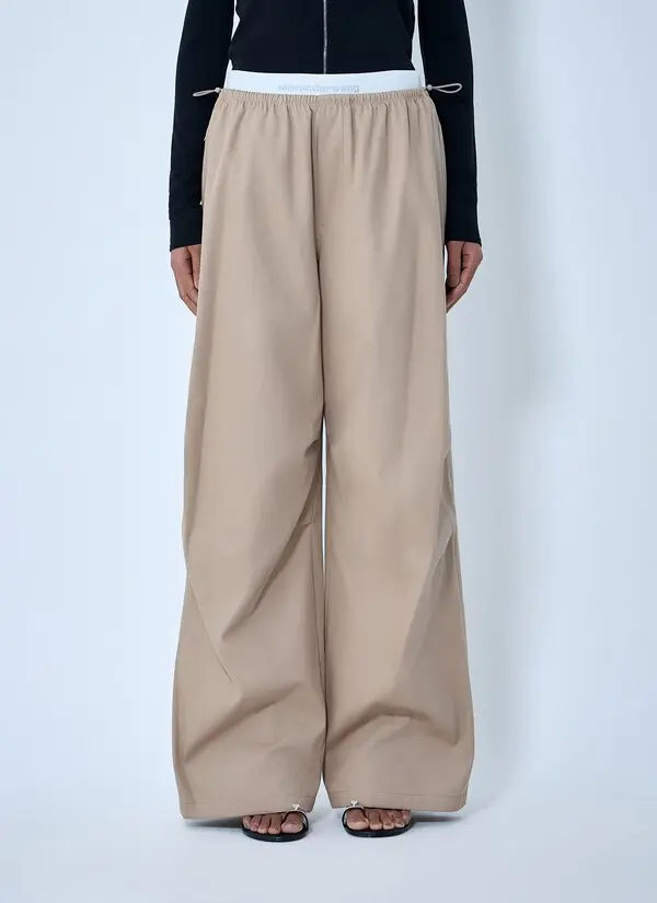 Alexander Wang Wide-leg Elasticated Waist Pants - Cream