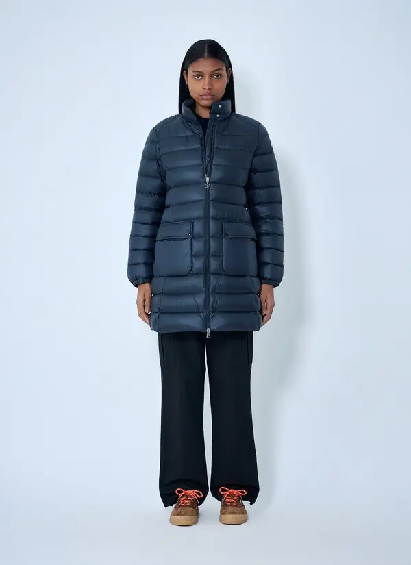 Moncler Genet Long Coat - Blue