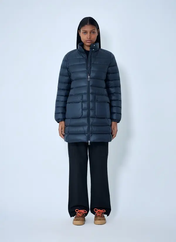 Moncler Genet Long Coat - Blue