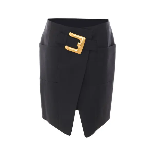 Balmain Short Belted Skirt