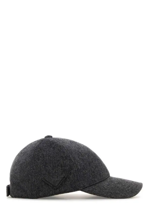 Prada Flannel Baseball Cap - Gray