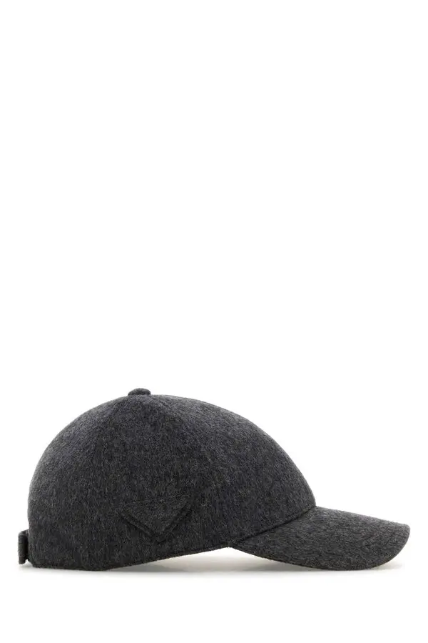 Prada Flannel Baseball Cap - Gray