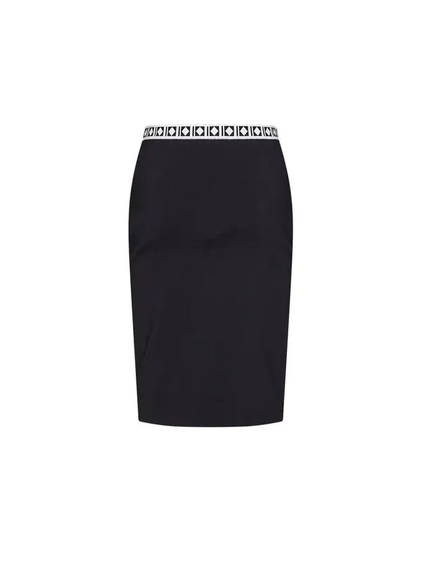 Versace Knit Midi Skirt With Jacquard Details - Multicolor