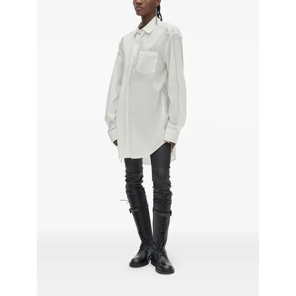 ANN DEMEULEMEESTER Cotton Asymmetrical Long Sleeve Shirt