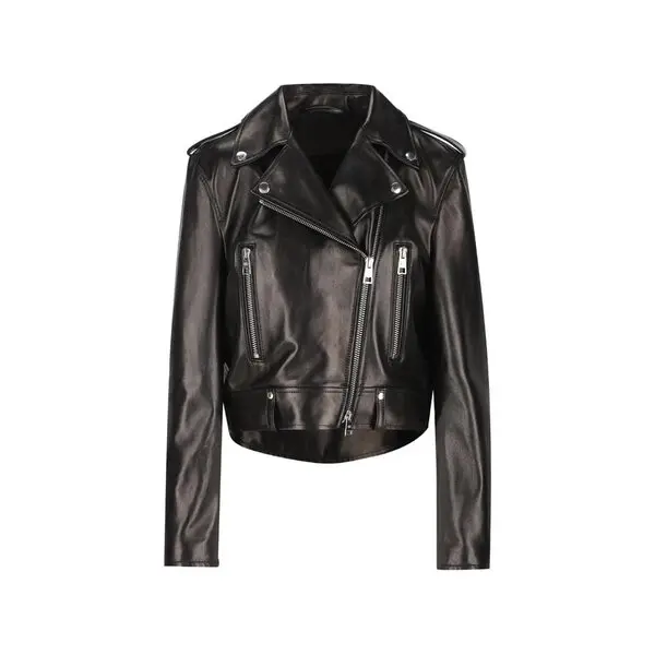 Balenciaga Jackets Leather Jackets - Black