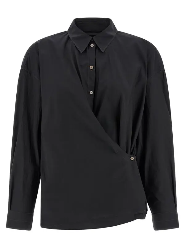 LEMAIRE Straight Collar Twisted' Shirt - Black