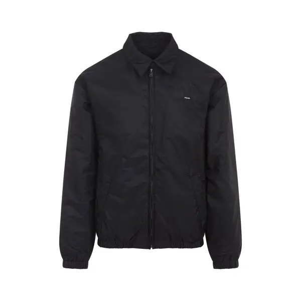 Prada Polyamide Zip Up Jacket - Black
