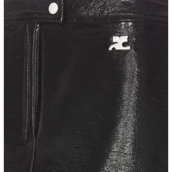 COURREGES Reedition Vinyl Mini Skirt - Black