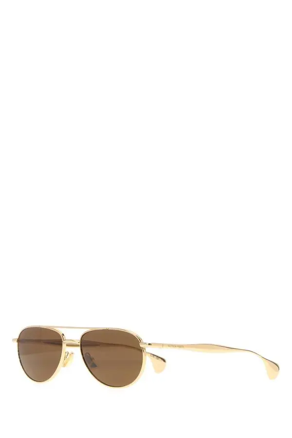 Bottega Veneta Metal Fin Sunglasses - Gold
