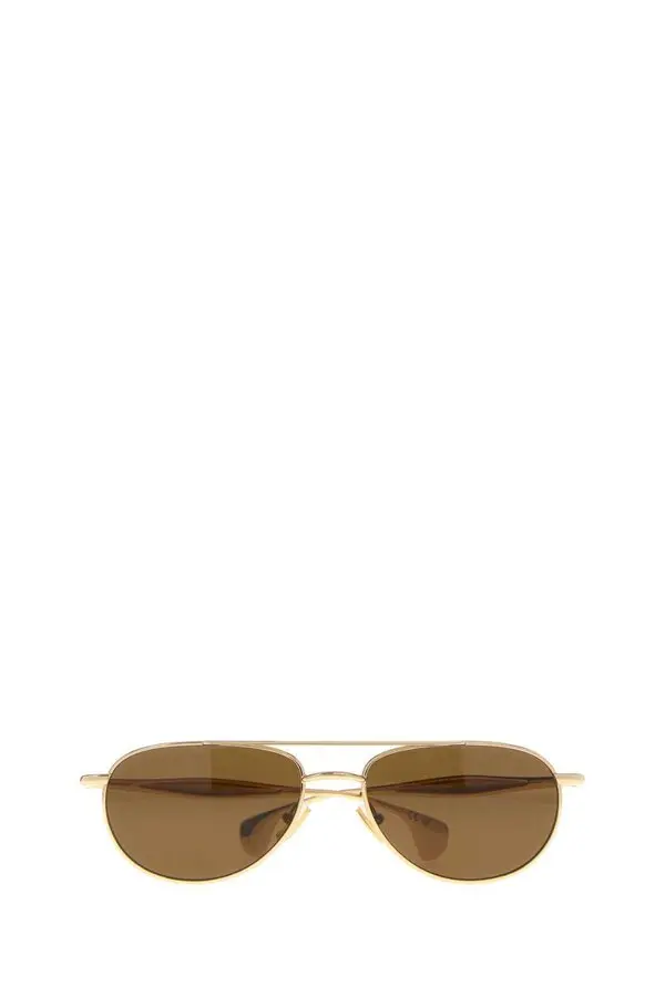 Bottega Veneta Metal Fin Sunglasses - Gold