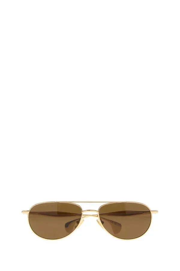 Bottega Veneta Metal Fin Sunglasses - Gold
