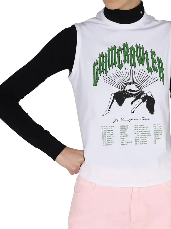 Raf Simons Printed Roll-neck Top