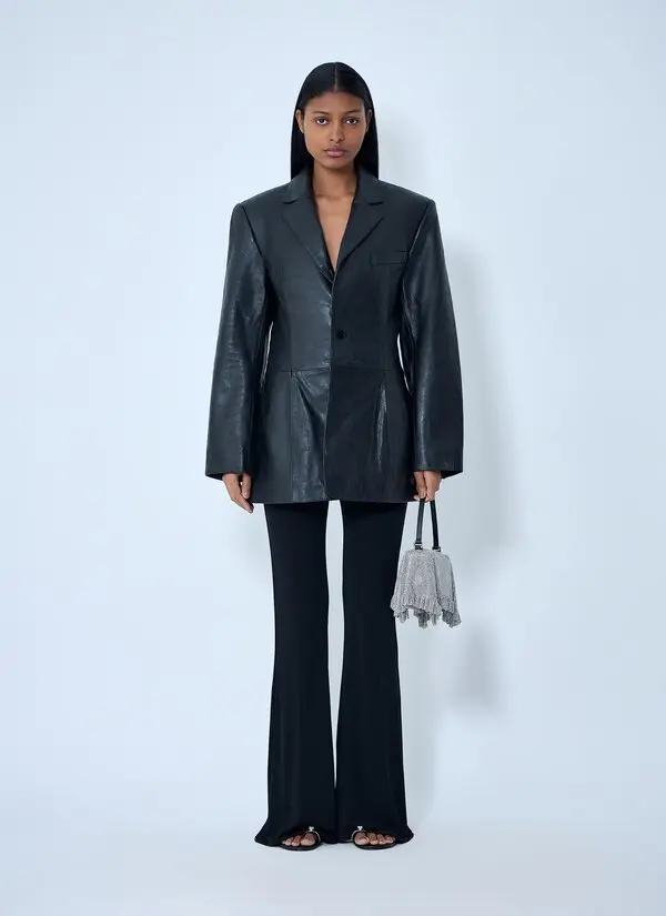 Alexander Wang Leather Single-breasted Blazer