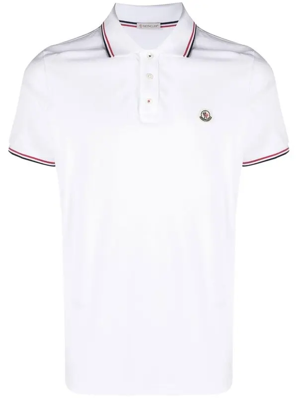Moncler Logo Cotton Polo Shirt - Multicolor