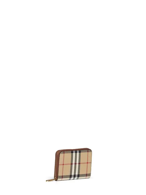 Burberry Archive Beige Check Zipped Small Wallet