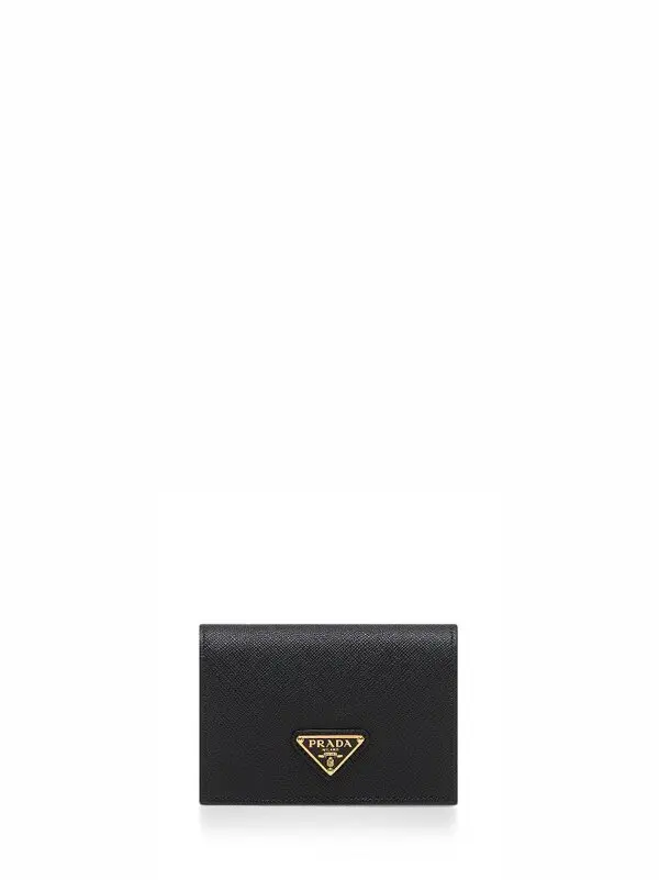 Prada Accessori Pelletteria Black Saffiano Small Wallet - Multicolor