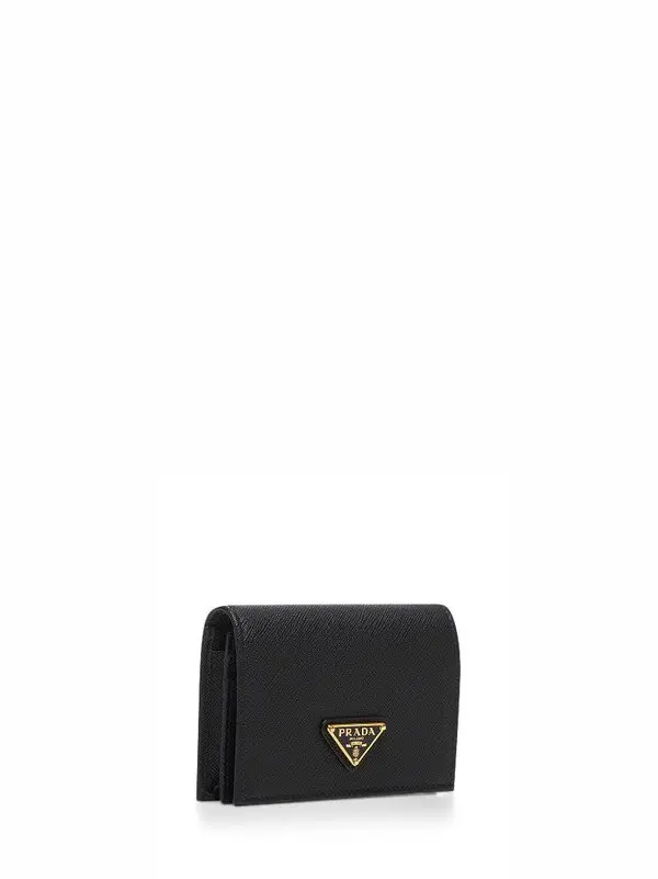 Prada Accessori Pelletteria Black Saffiano Small Wallet