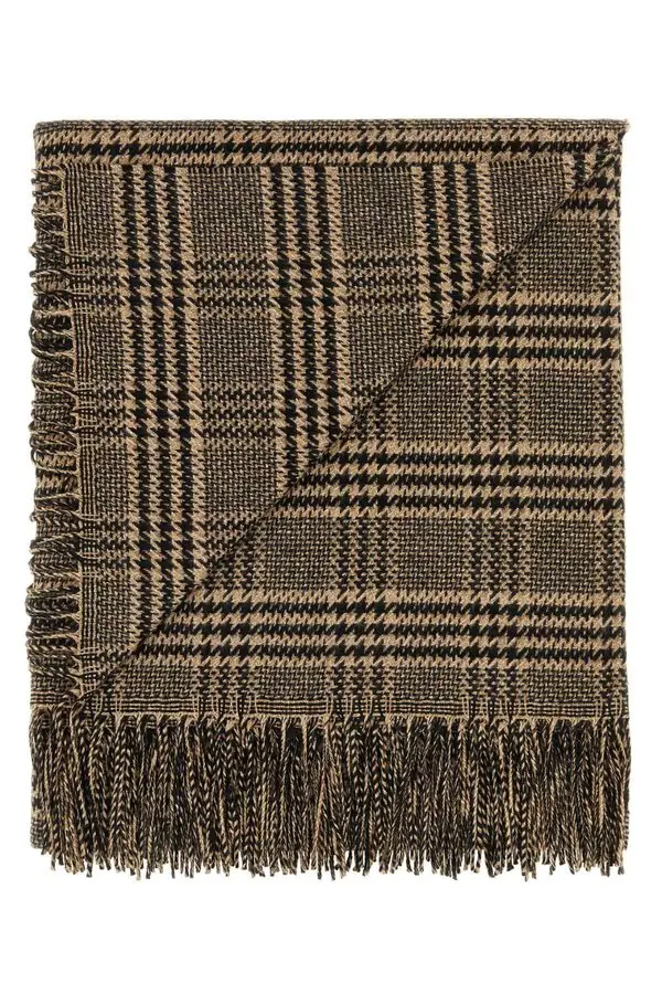 Saint Laurent Embroidered Silk Blend Scarf