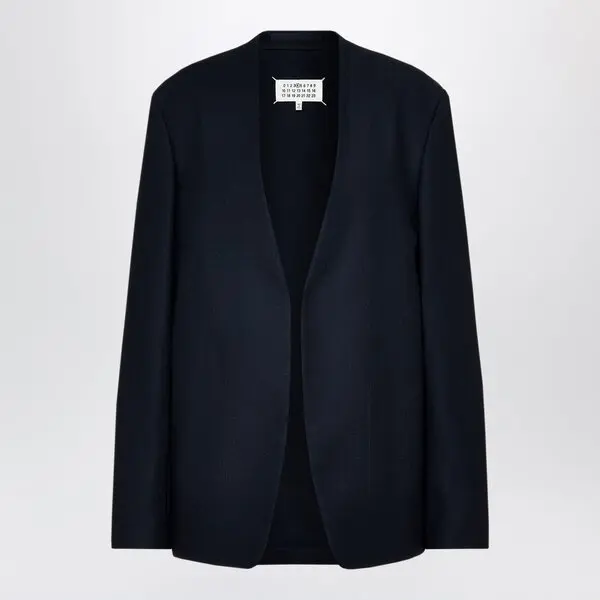 MAISON MARGIELA Navy Virgin Wool Jacket - Blue