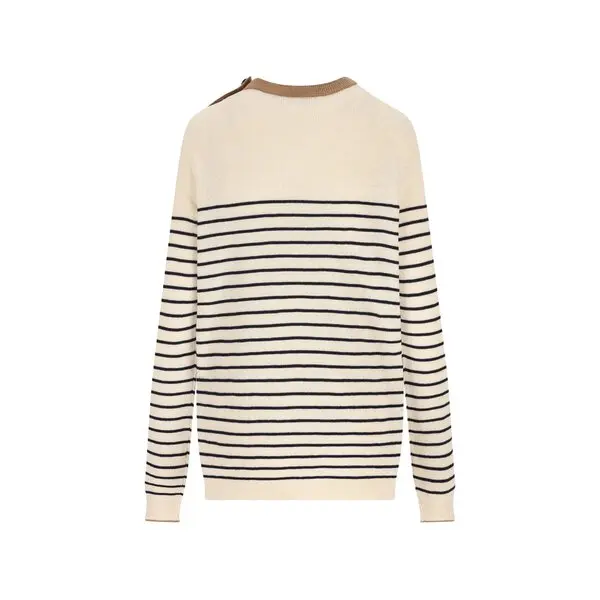 Prada Striped Jumper - Cream