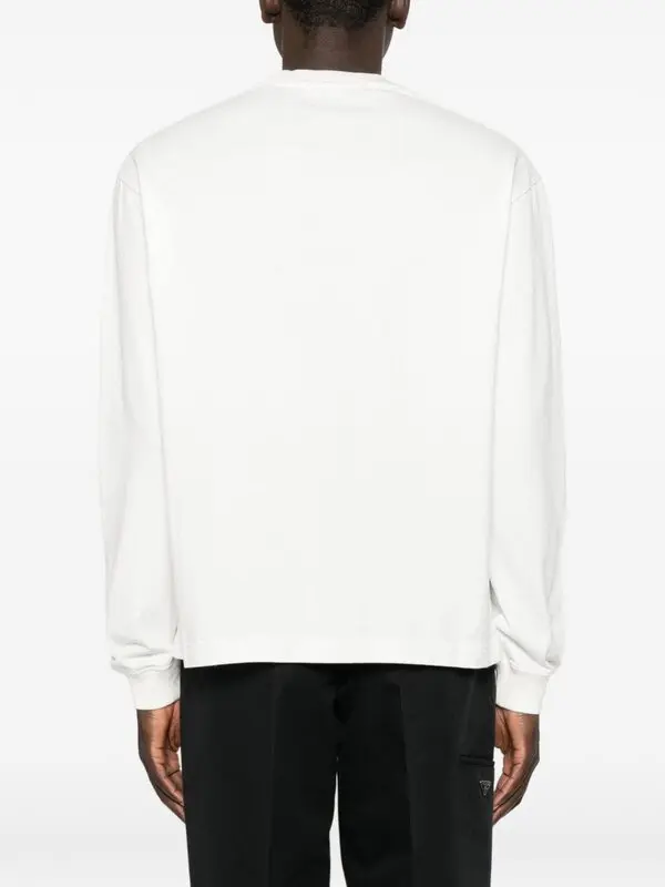 Prada Cotton Crewneck Sweater - Multicolor