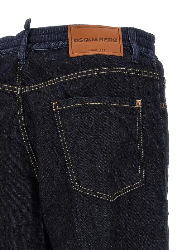 Dsquared2 Crinkled Effect Denim Jeans - Blue