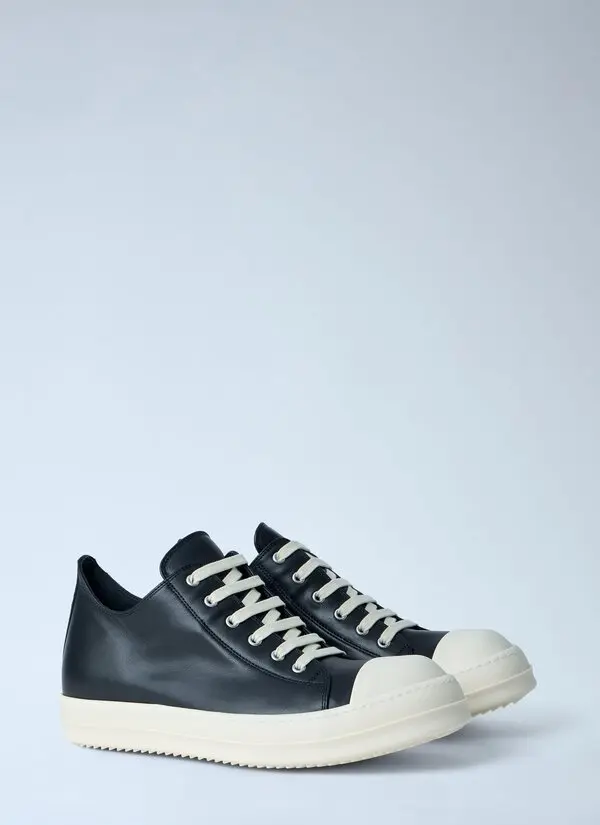 Rick Owens Leather Low-top Sneakers