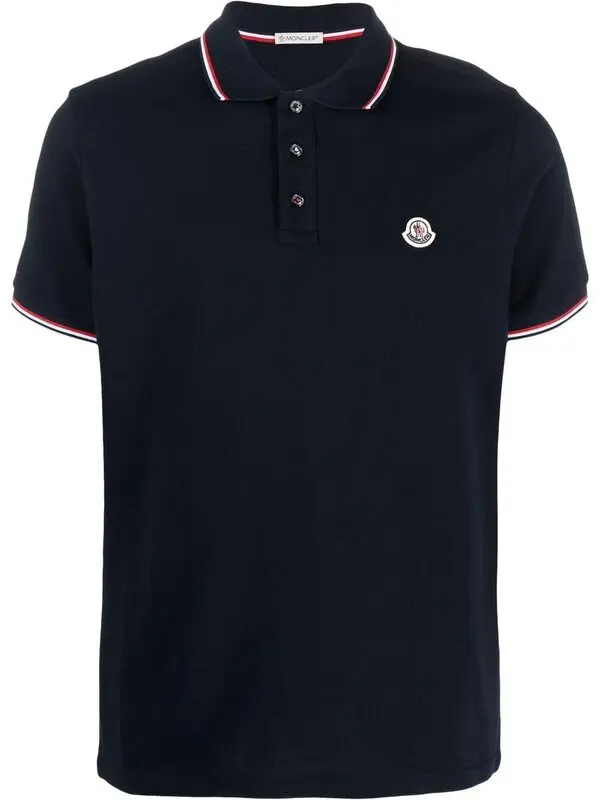 Moncler Logo Cotton Polo Shirt - Multicolor
