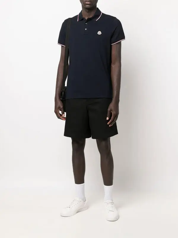 Moncler Logo Cotton Polo Shirt - Multicolor