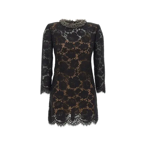 SELF-PORTRAIT Lace Mini Dress - Black