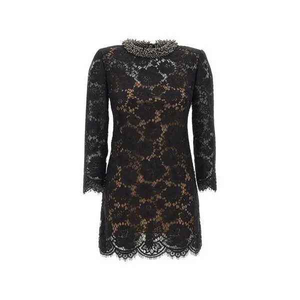 SELF-PORTRAIT Lace Mini Dress - Black
