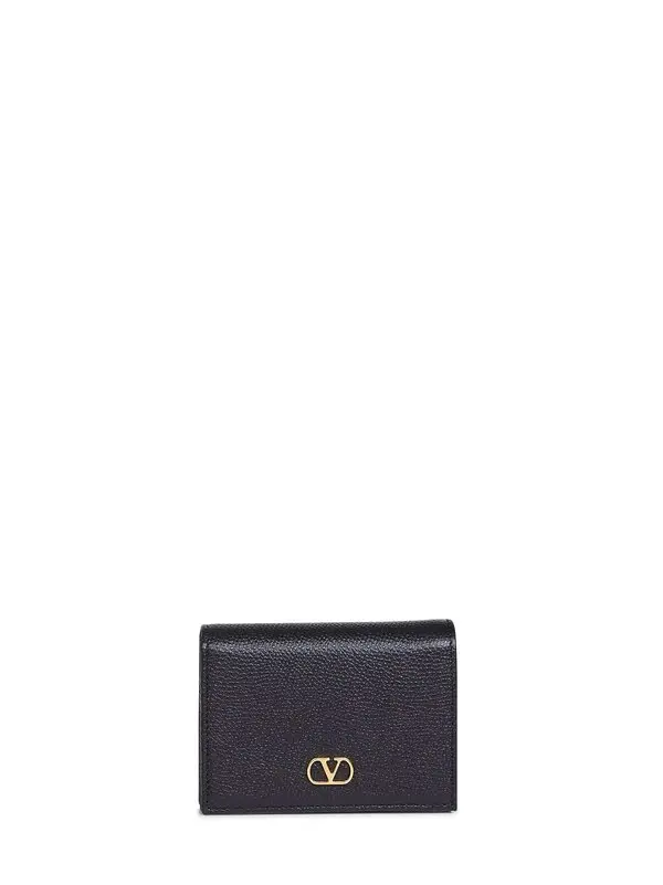 Valentino Garavani Black Vlogo Signature Wallet - Multicolor