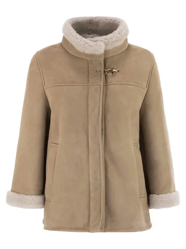 FAY Sheepskin Coat - Cream
