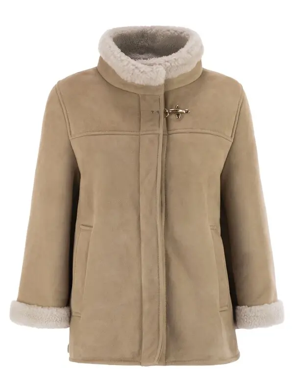 FAY Sheepskin Coat - Cream