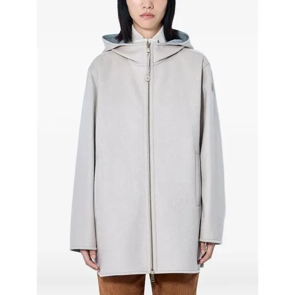 Moncler Neutrals Jackets Oversized Jackets - Cream