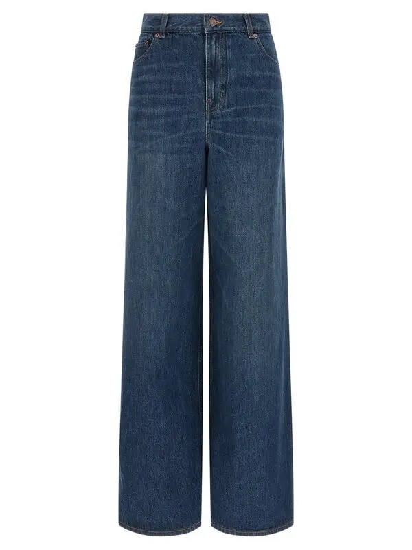 Chloé Palace Leg Denim Jeans - Blue
