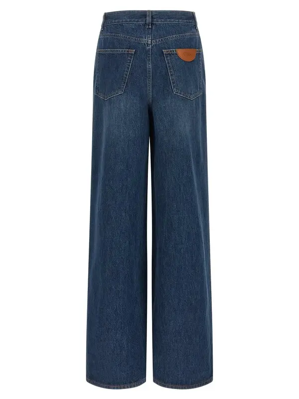 Chloé Palace Leg Denim Jeans - Blue