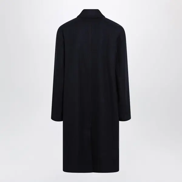Dries Van Noten Single-breasted Wool Coat - Blue