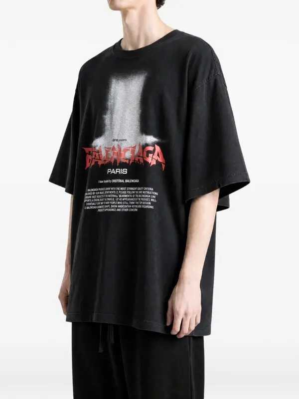 Balenciaga Printed Cotton T-shirt