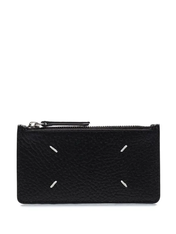MAISON MARGIELA Four Stitches Zipped Cardholder - Black