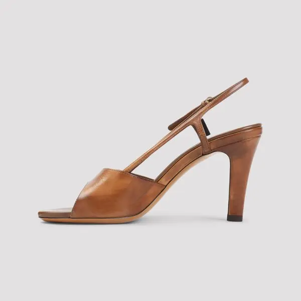 Miu Miu Calf Leather Sandals - Brown