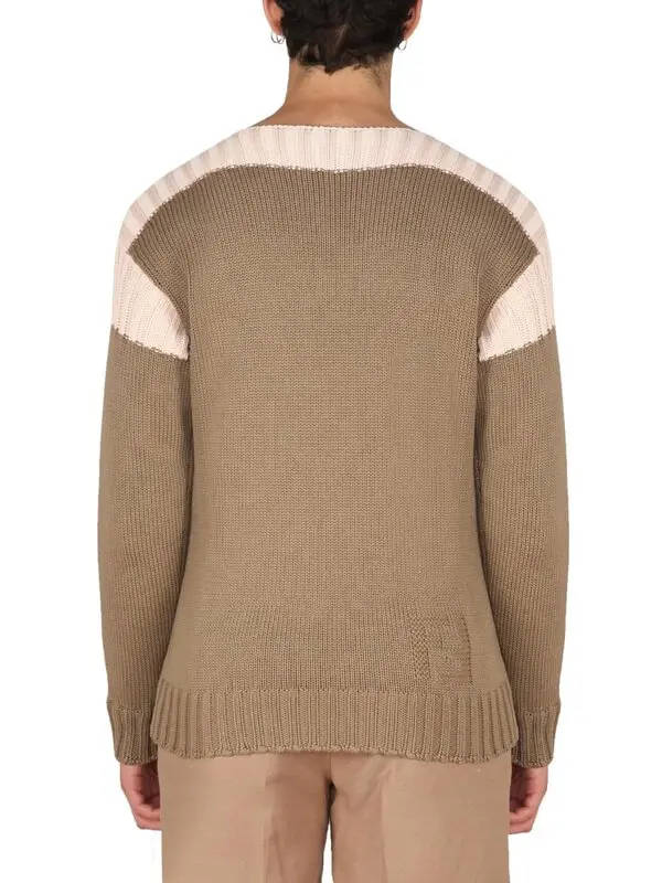 Fendi Cotton And Cashmere Sweater - Cream
