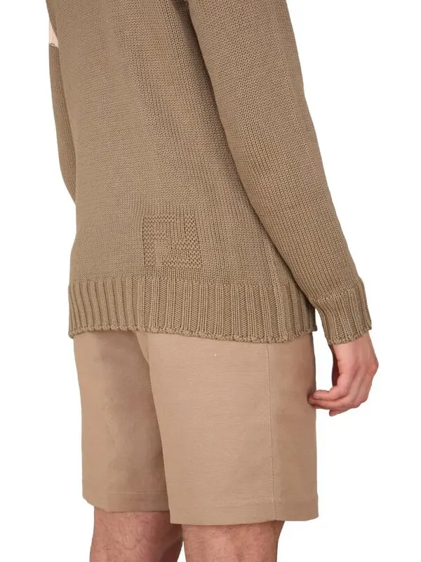 Fendi Cotton And Cashmere Sweater - Cream